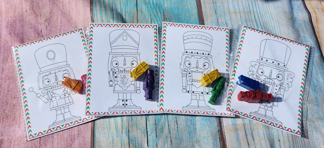 Toy Solider Coloring Kits , Party Favors, Christmas Party, Crayon Names ...