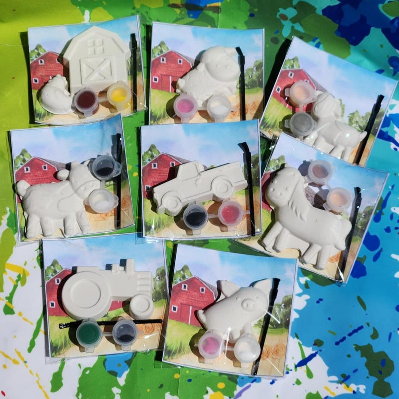 Plaster Farm Animals - Etsy
