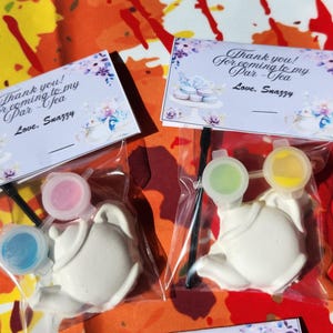 Tea Time-themed Plaster Paint Kits for Kids | DIY Paint Activity ...