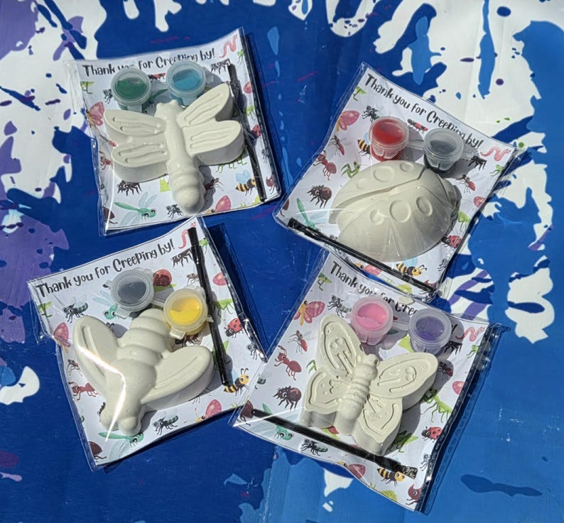 Bug Paint Kit Favor • Insect Kids Craft Activity • Spring Garden ...
