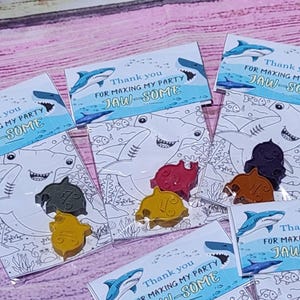 Shark Crayon Party Favors – Mini Coloring Kits for Kids – Shark ...