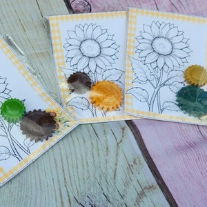 Sunflower Coloring Kits L Sunflower Crayons L Party Favors L Birthday ...