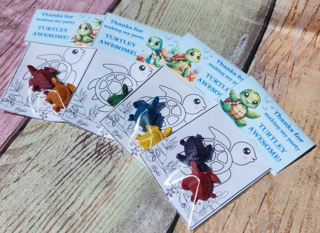 Sea Turtle Crayon Party Favors: Dive Into Fun With Underwater ...