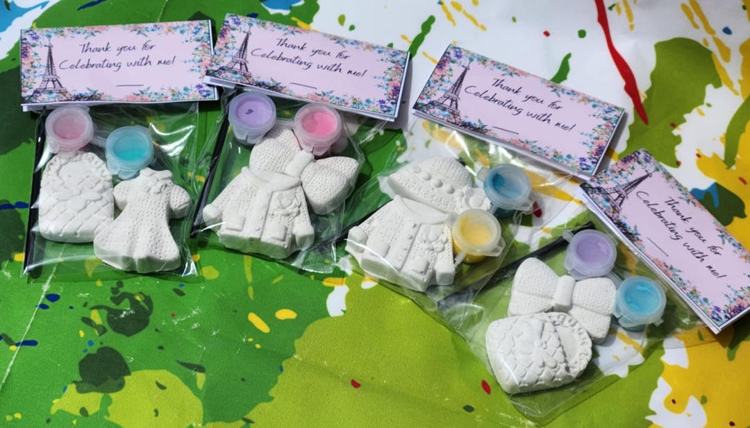 Fashion Plaster Paint Kit: DIY Birthday Party Favors - Etsy