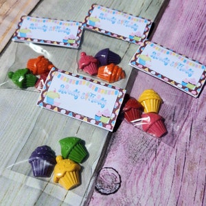 Mini Cupcake Party Crayons - Party Fillers, Crayons, Birthday Party ...