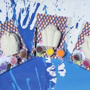 Cupcake Plaster Paint Kit Party Fillers Painting Class Gift DIY Paint ...