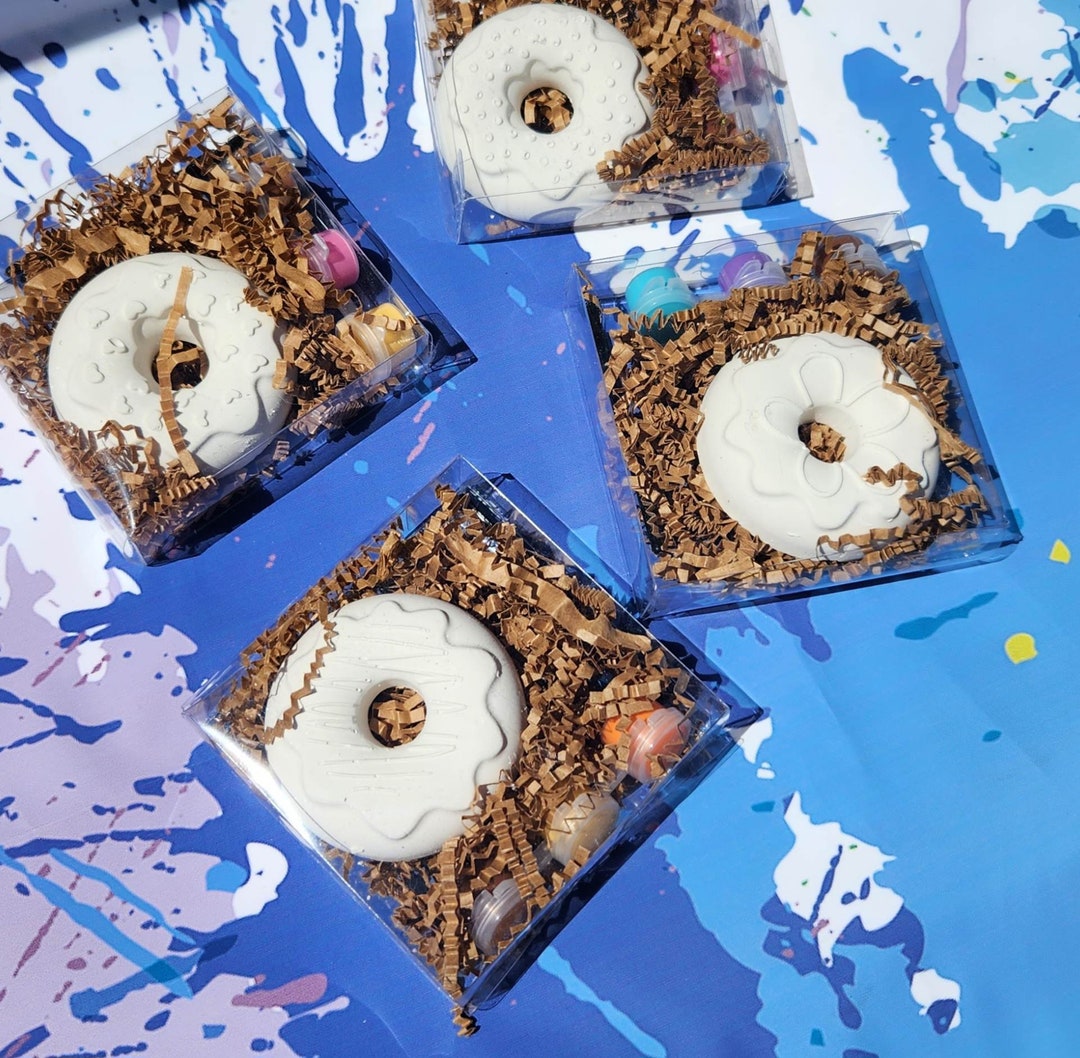 Doughnut Paint Your Own Kits – Kids Birthday Party Favors, DIY Plaster ...