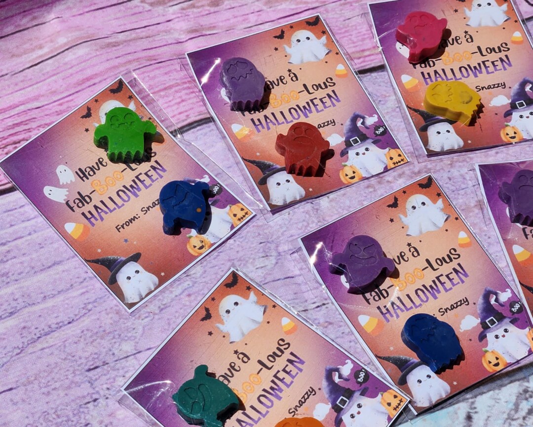 Halloween Ghost Crayons | Trick or Treat Cards | Classroom Party Favors ...