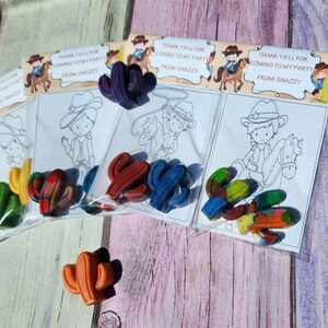 Cowboy Themed Coloring Kits With Crayons, Party Fillers - Party Favors ...