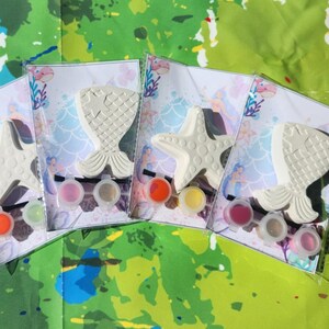 Mermaid Tails and Shell Plaster Paint Kits – DIY Party Favors for Kids ...