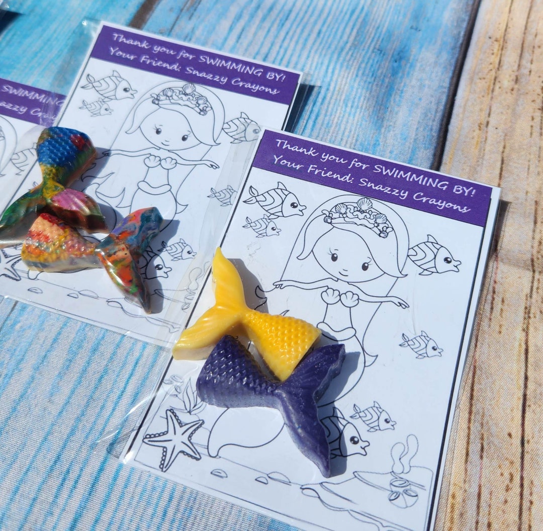 Mermaid Crayon Party Favors - Etsy