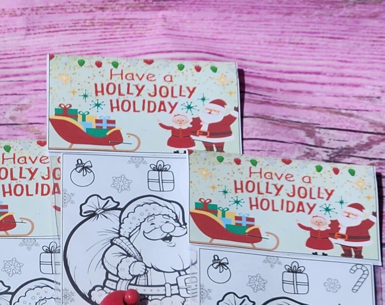 Santa Coloring Kits With Santa Crayons – Christmas Party Favors ...