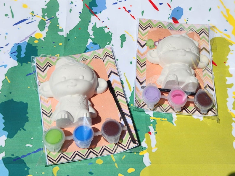 Monkey Themed Thank You Paint Kits Crayon Names Crayons - Etsy