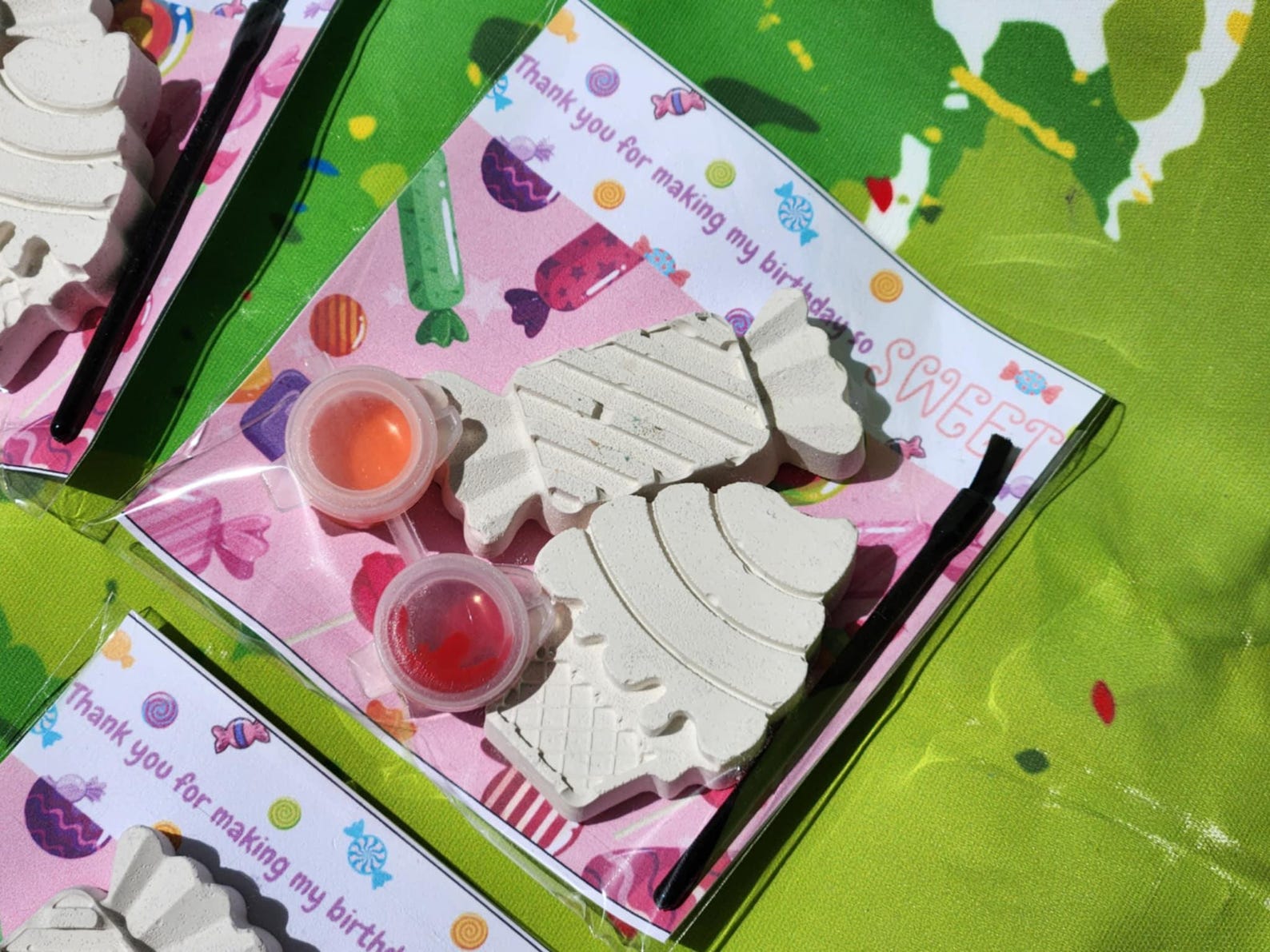 Ice Cream & Candy Birthday Party Favors | DIY Plaster Paint Kits | Kids ...