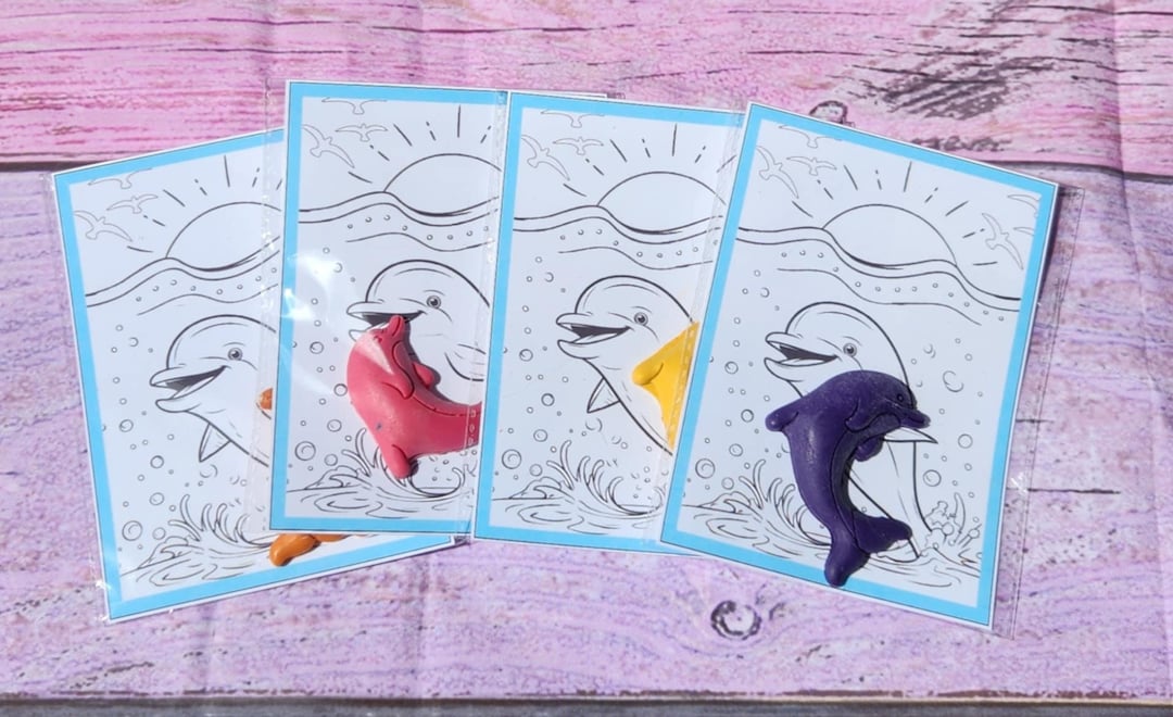Dolphin Crayon Party Favors: Under the Sea Birthday Gift Bags - Etsy