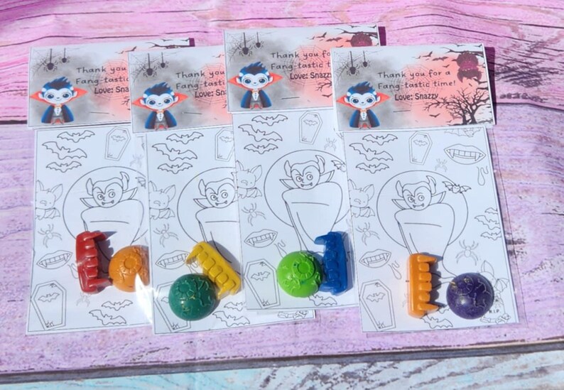 Dracula Crayon Party Favors: Halloween Kids Coloring Activity - Etsy