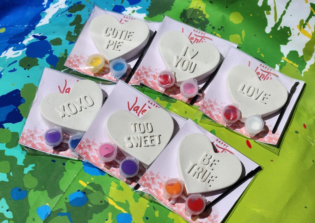 Valentine's Day Paint Kits | Heart Paint Your Own Kits | Kids Party ...