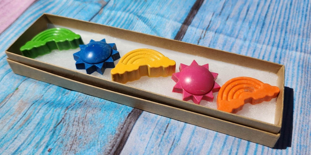 Rainbows and Sun Crayons Box Set - Party Favors - Rainbow Party - Etsy
