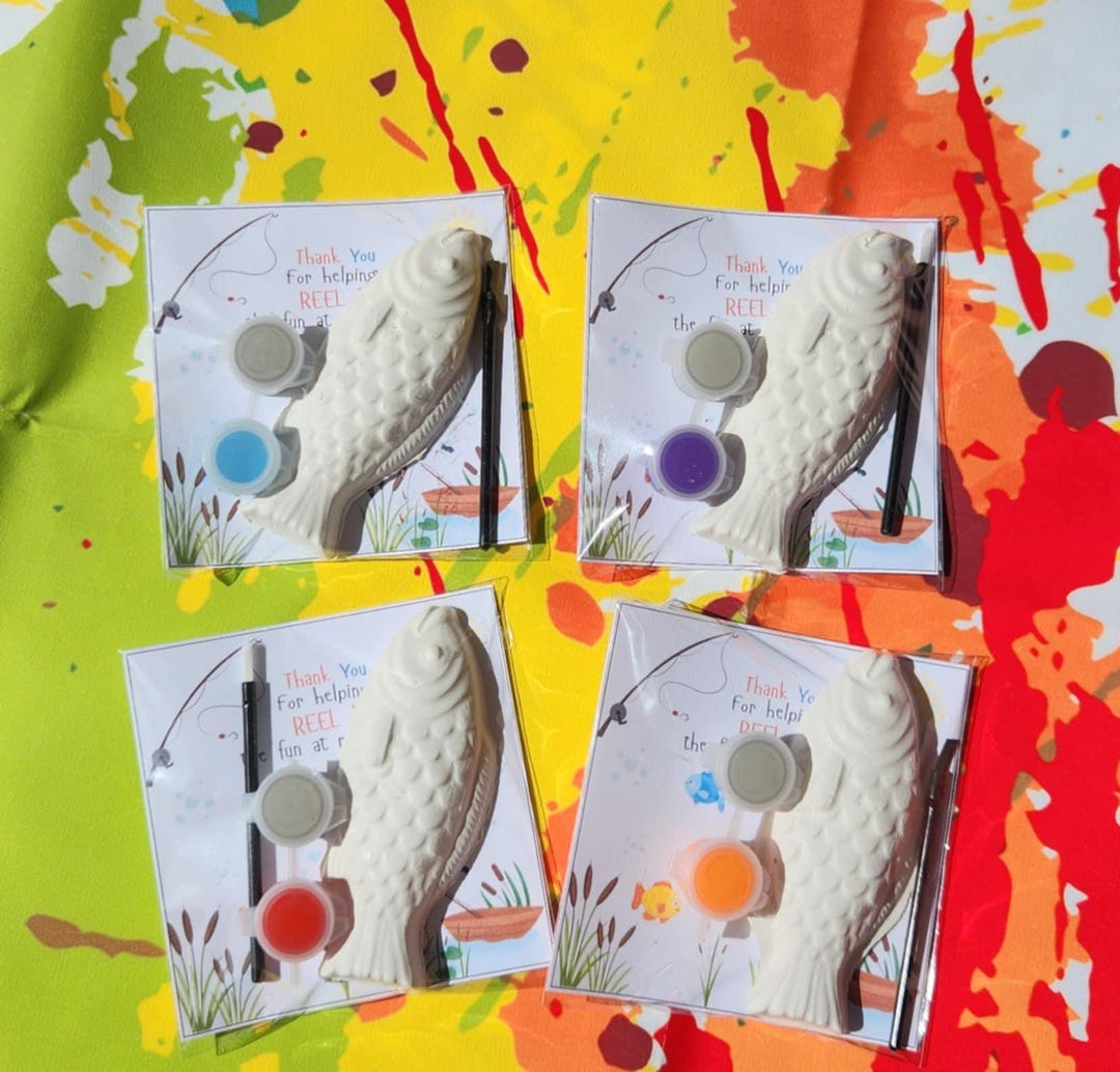 Fishing-themed Plaster Paint Kits for Kids | DIY Paint Activity ...