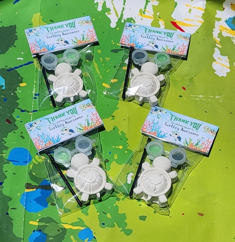 Turtle Plaster Paint Kits for Kids – DIY Sea Turtle Craft – Birthday ...