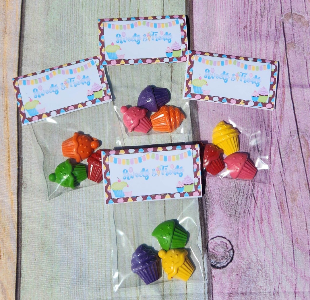 Mini Cupcake Party Crayons - Party Fillers, Crayons, Birthday Party ...