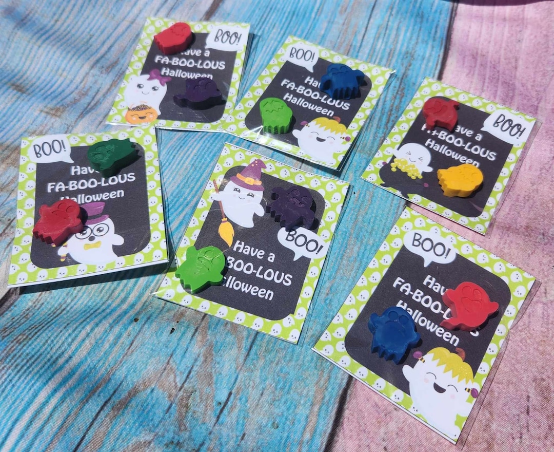Halloween Ghost Crayons L Party Handouts L Classroom Halloween Party ...