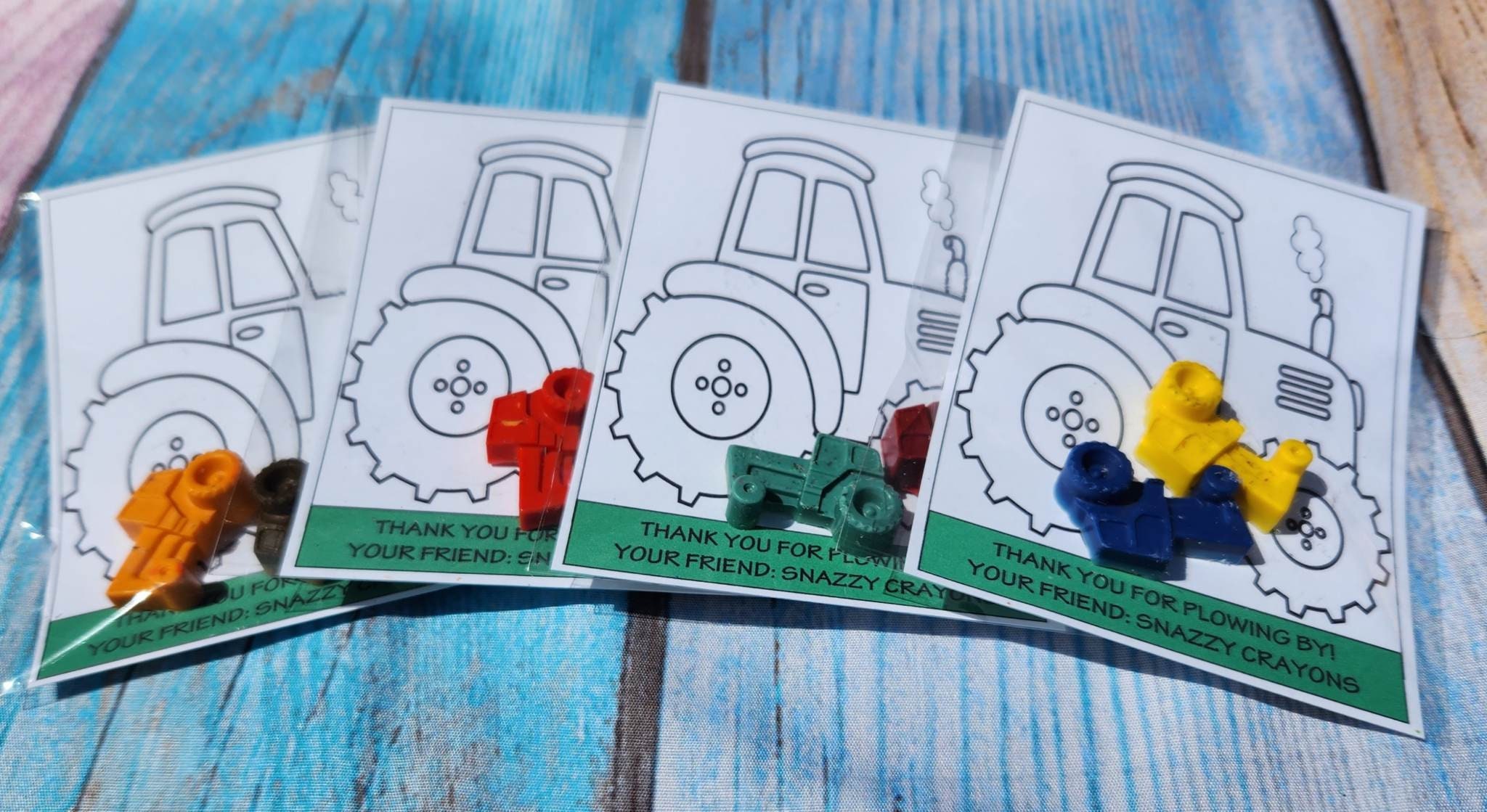 Farm Tractor Themed Coloring Party Favors Personalized - Etsy