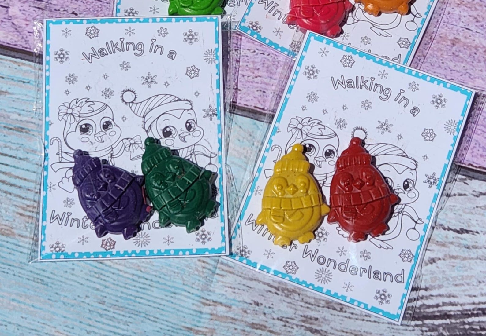 Penguin Crayon and Coloring Kit – Christmas Party Favors for Kids ...