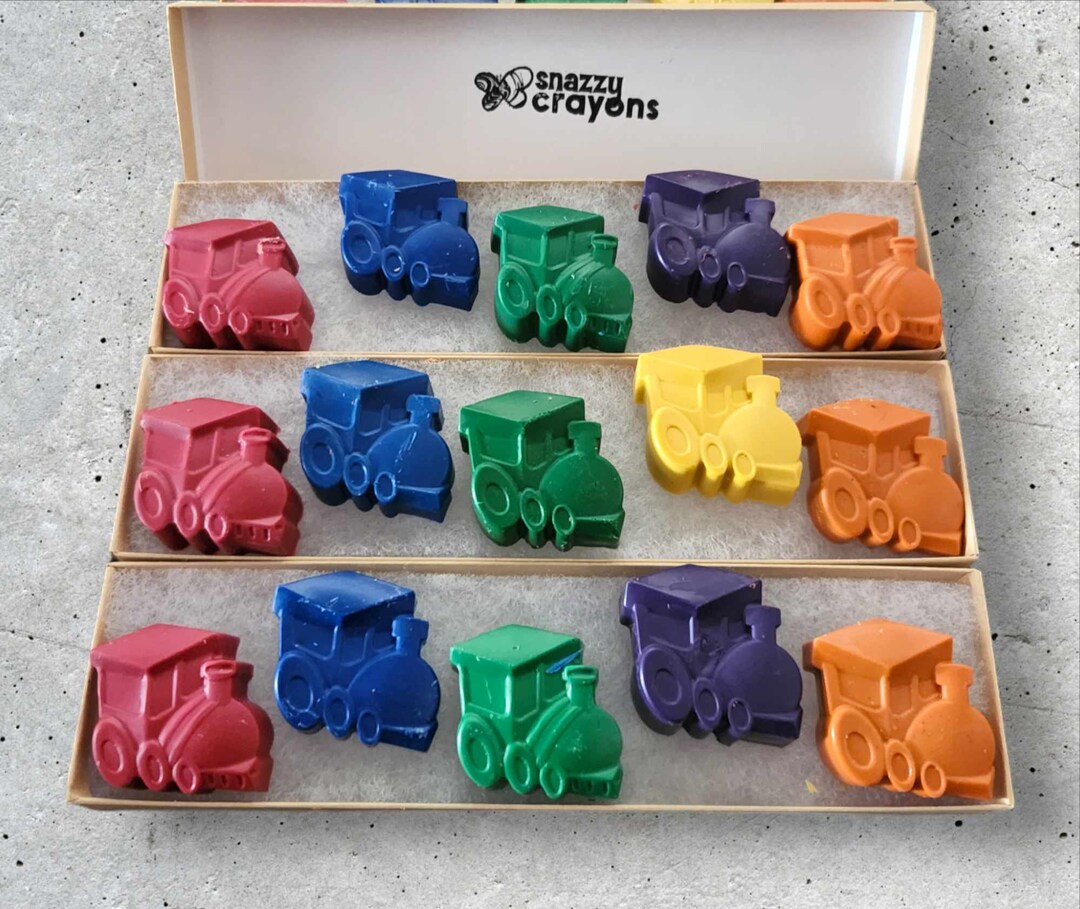 Unique Train-shaped Crayons Set of 5 - Perfect Gift for Kids - Party ...
