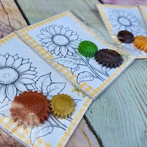 Sunflower Coloring Kits L Sunflower Crayons L Party Favors L Birthday ...