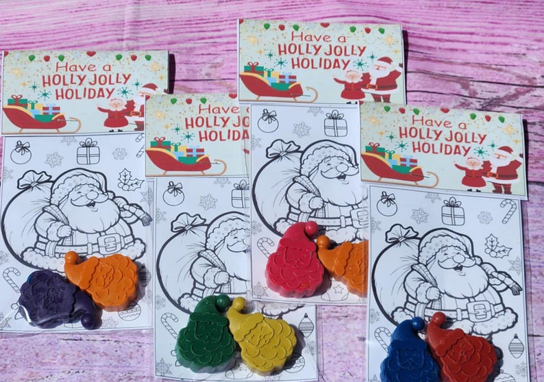 Santa Coloring Kits With Santa Crayons – Christmas Party Favors ...