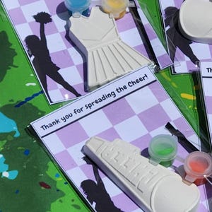 Cheer Party Favors | Cheerleader Paint Kits | DIY Birthday Craft for ...