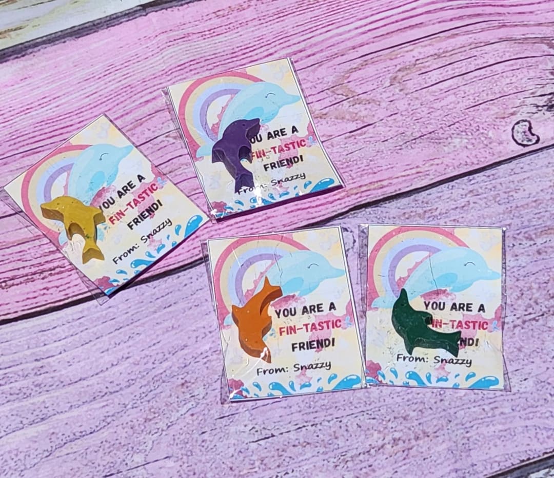 Dolphin Valentine Cards for Kids – Personalized Non-candy Classroom ...