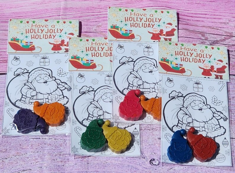 Santa Coloring Kits With Santa Crayons – Christmas Party Favors ...