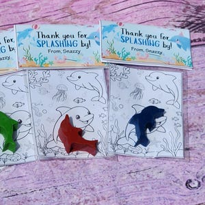 Dolphin Coloring Kits , Party Favors, Christmas Party, Crayon Names ...
