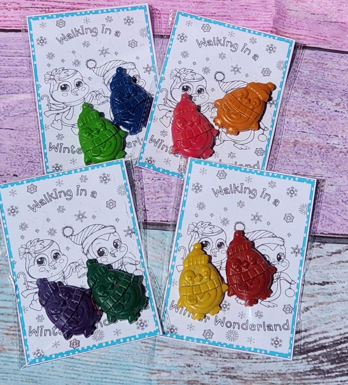 Penguin Crayon and Coloring Kit – Christmas Party Favors for Kids ...
