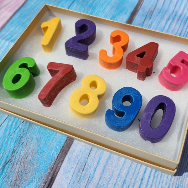 Crayon Numbers - Etsy