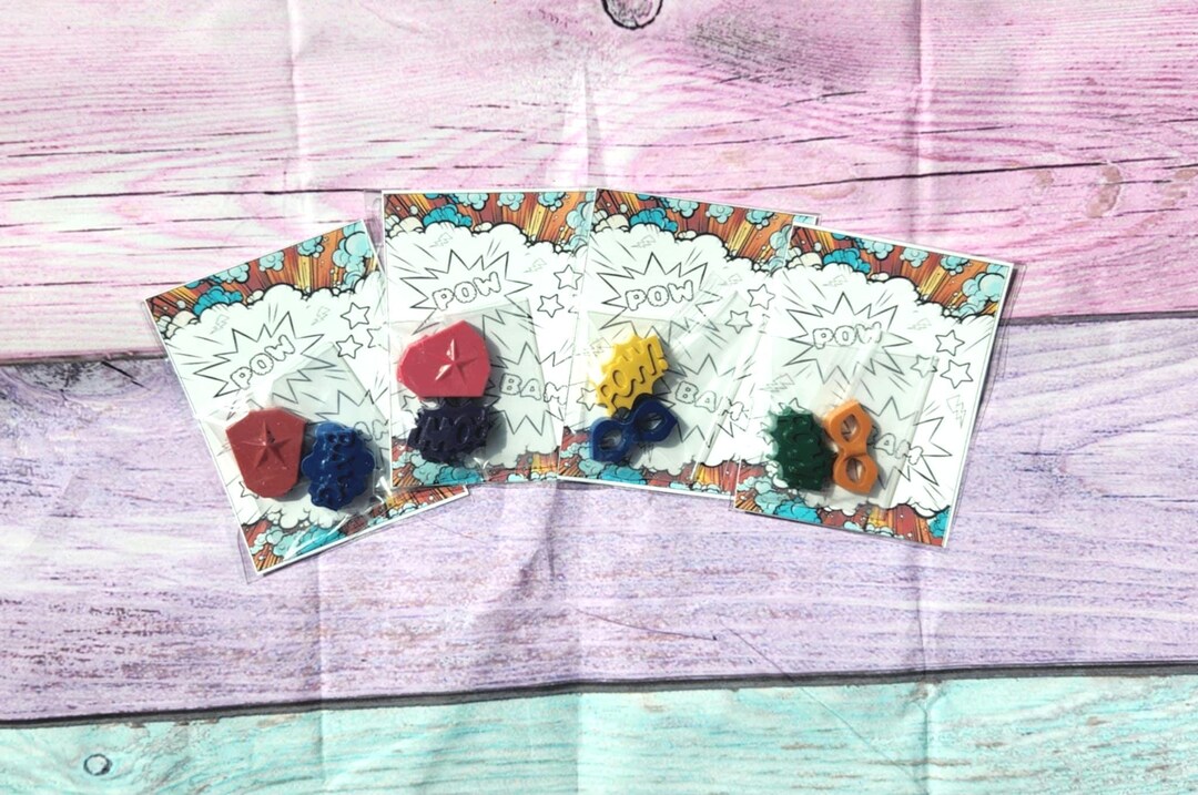 Superhero Coloring Kit: Non-toxic Crayons, Party Favors - Etsy