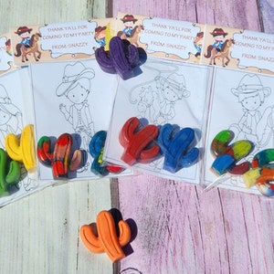 Cowboy Themed Coloring Kits With Crayons, Party Fillers - Party Favors ...