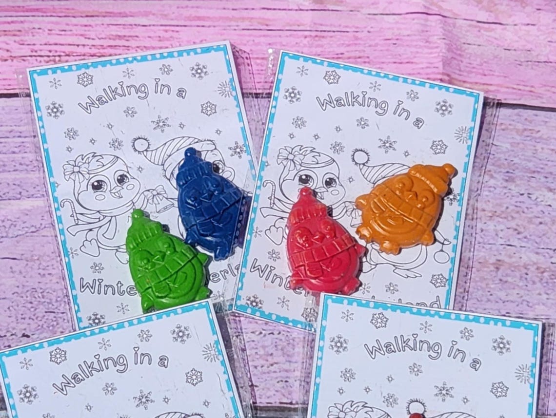 Penguin Crayon and Coloring Kit – Christmas Party Favors for Kids ...