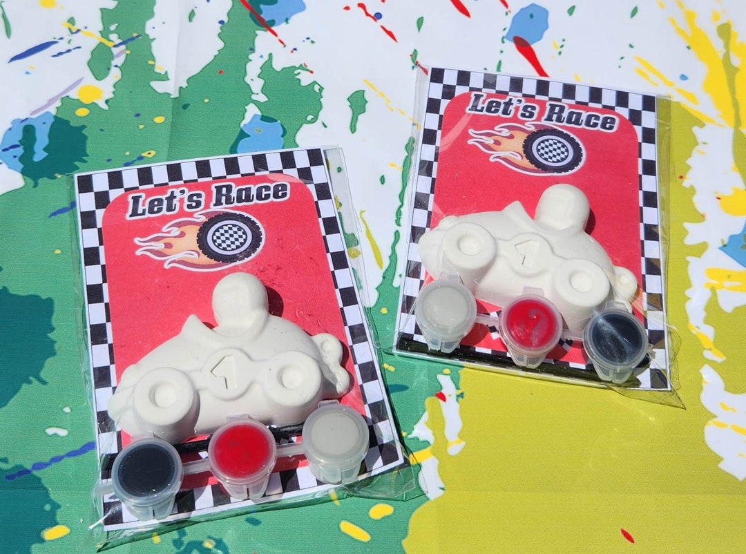Race Car Plaster DIY Paint Kit Classroom Gift Party Filler Thank You ...