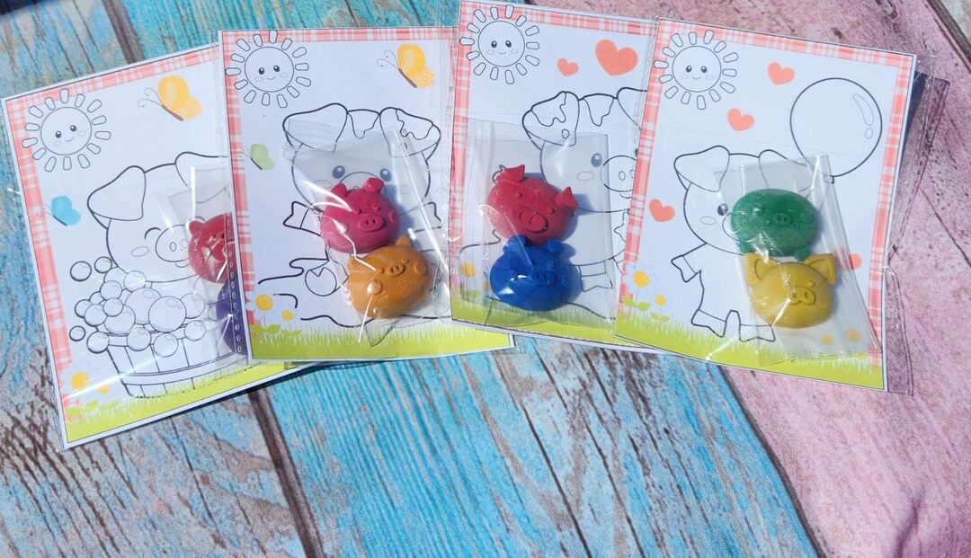 Farm Crayons L Pig Crayons L Barnyard Animals L Gift for Kids L Party ...