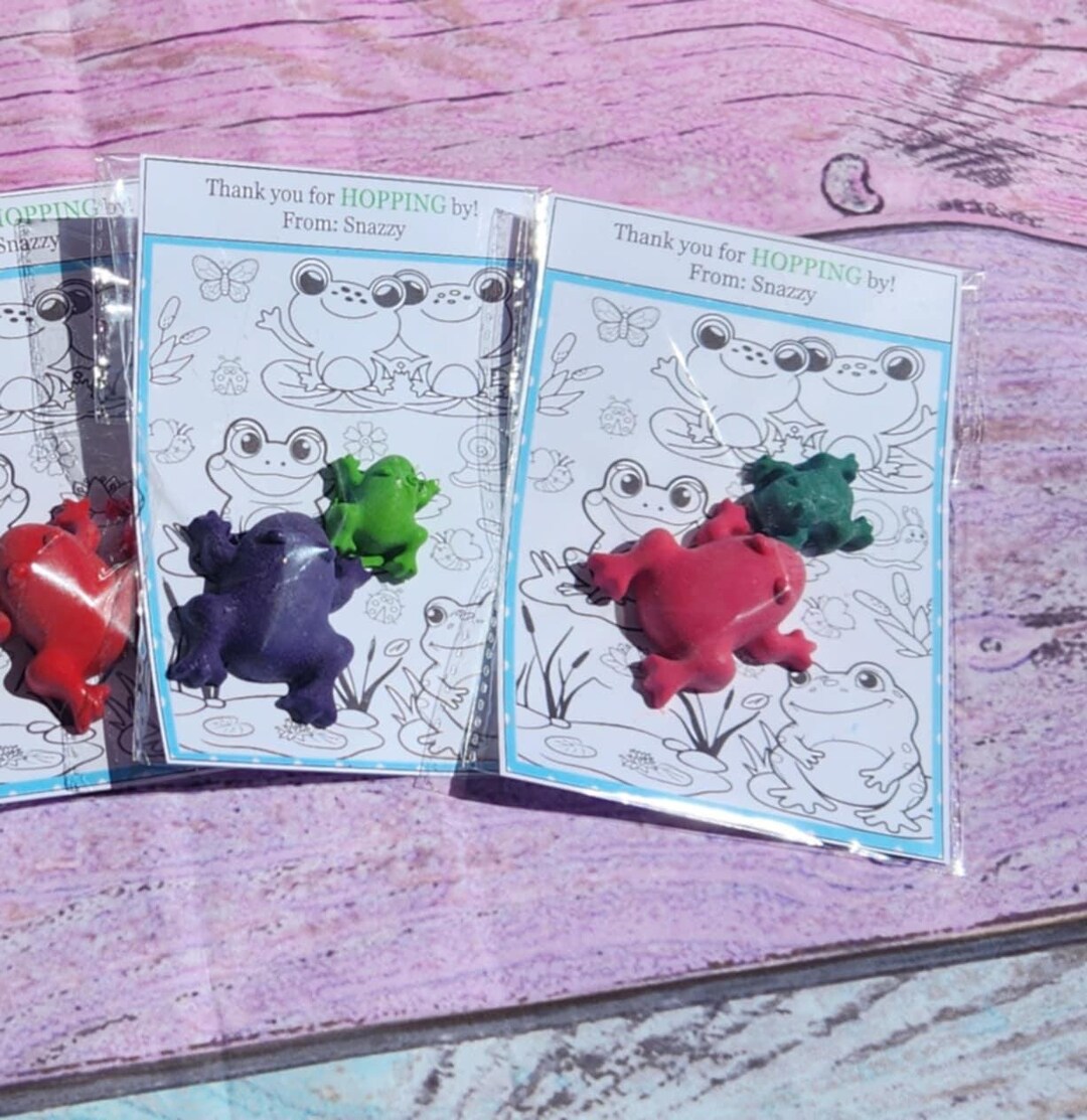 Frog Crayon Coloring Kits for Kids | Fun Frog Party Favors | Non-toxic ...