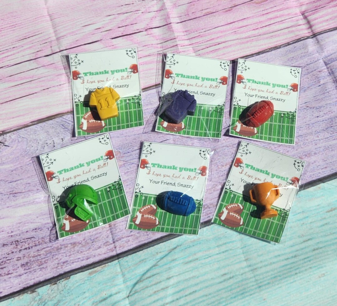 Football Crayons: Party Favors, Goodie Bag Fillers - Etsy