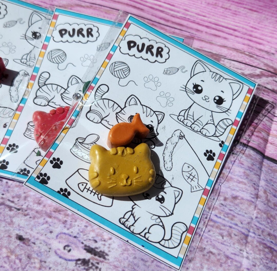 Kitty Coloring Kit | Cat Party Favors | Cat Crayons | Kids Goodie Bags ...