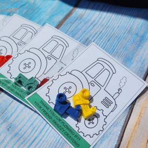 Farm Tractor Themed Coloring Party Favors , Personalized Crayons, Pig ...