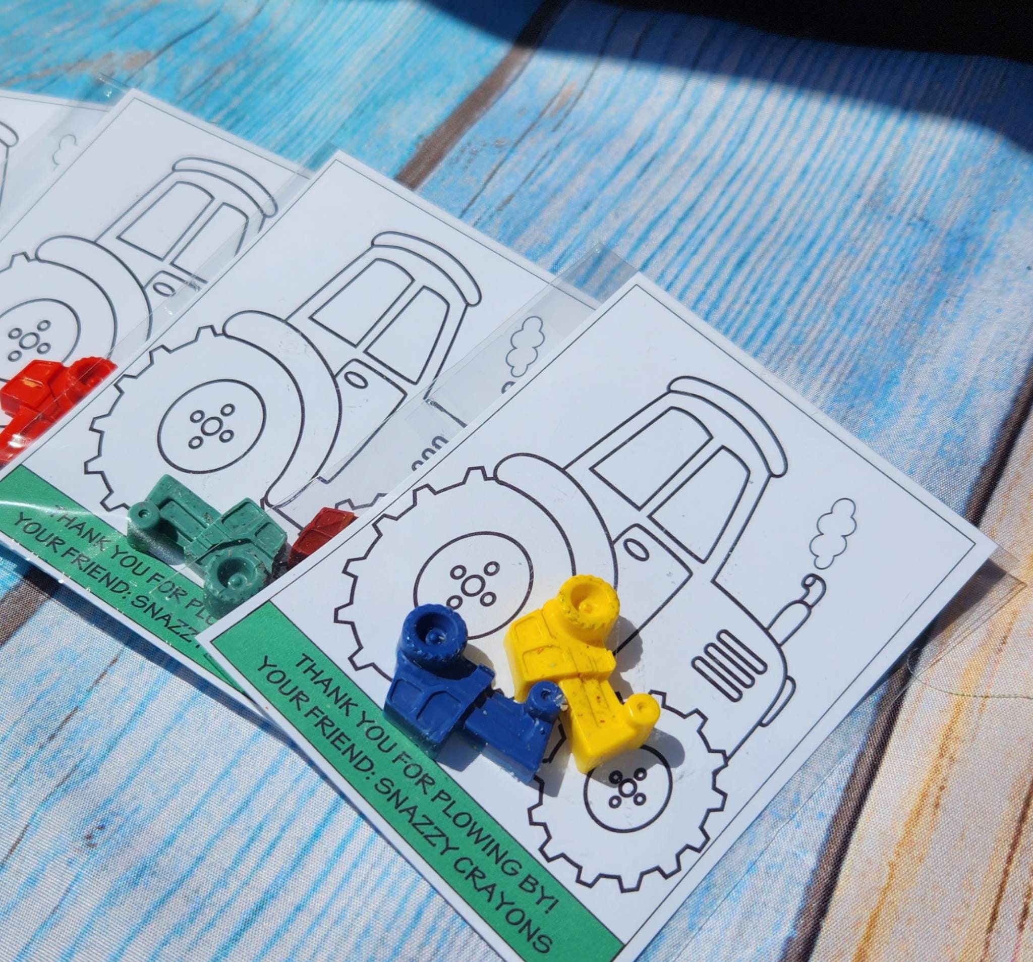 Farm Tractor Themed Coloring Party Favors Personalized - Etsy