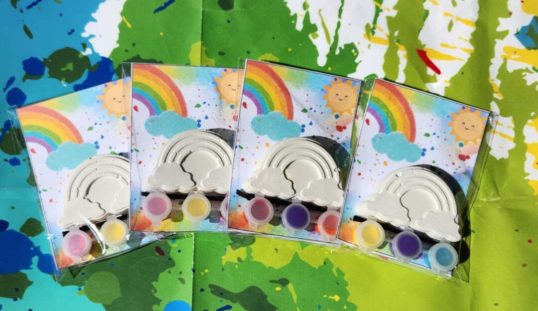 Rainbow Paint Kits L Kids Craft L Kids DIY Art L Over the Rainbow Party ...