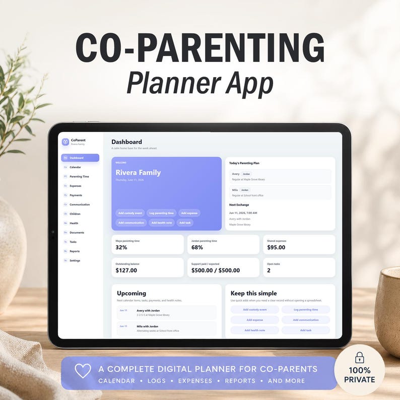 Coparent Browser App | Co Parenting Planner and Custody Schedule ...