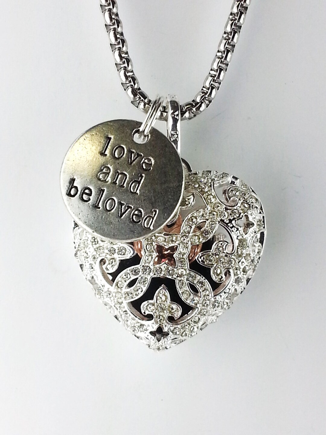 Silver Heart Diffuser Locket Pendant - Etsy